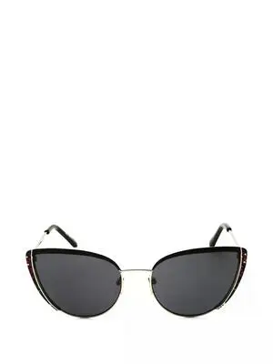 DRAPER JAMES Floral-detail Cat-eye Sunglasses - Black
