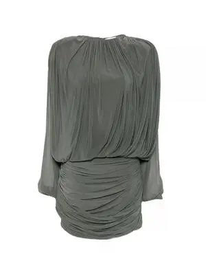Magda Butrym Ruched Gathered-detailing Mini Dress - Grey