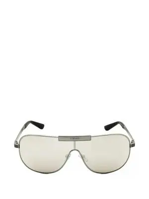 Versace Greca Shield Sunglasses - Silver