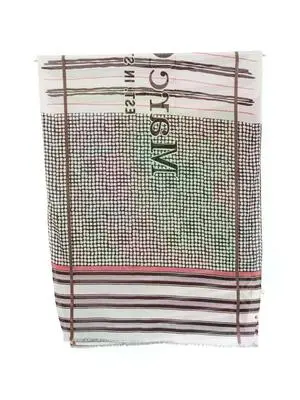 Marc O'polo Logo-print Fringed Scarf - Neutrals
