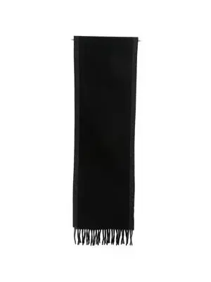 Marc O'polo Fringed Wool Scarf - Black