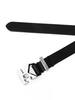 Karl Lagerfeld Logo-plaque Leather Belt