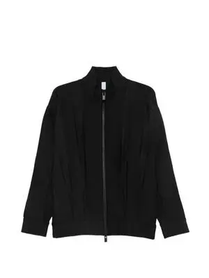CFCL Pleated Zip-up Cardigan - Black