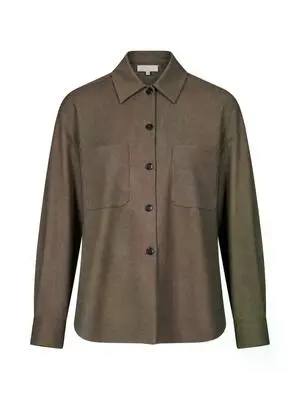 Antonelli Firenze Azalea Oversized Chest-pocket Shirt - Brown