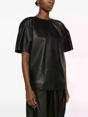 TOTEME Short-sleeve Leather T-shirt