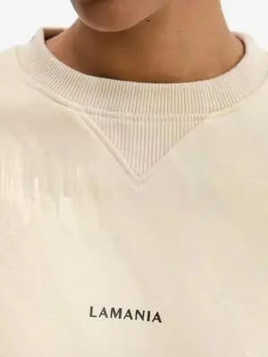 LA MANIA Logo-print Dropped-shoulder Sweatshirt