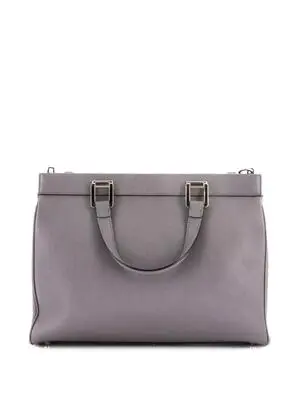 Gucci Zumi Top Handle Bag Leather Medium Satchel - Grey