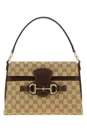 Gucci Gg Fabric Medium Horsebit Duomo Shoulder Bag - Multicolor