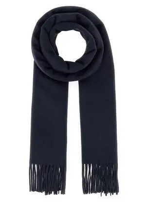 Saint Laurent Navy Cashmere Scarf - Blue