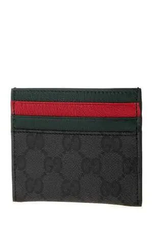 Gucci Printed Canvas Card Holder