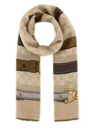 Gucci Printed Wool Blend Scarf - Multicolor