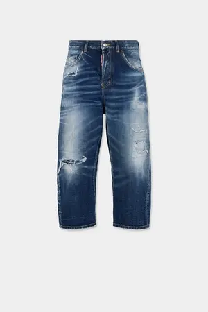 Dsquared2 Medium Ripped Baffo Kawaii Jeans - Blue