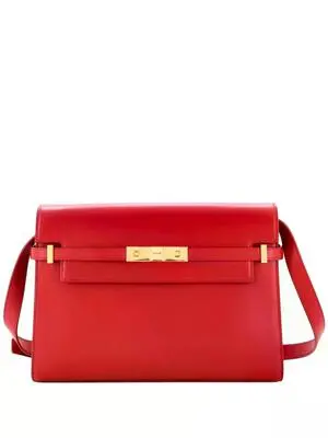 Saint Laurent Manhattan Leather Medium Shoulder Bag - Red