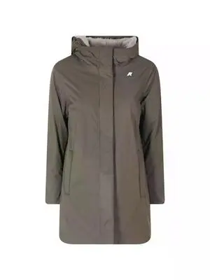 K-WAY Sophie Logo-patch Hooded Jcoat - Grey