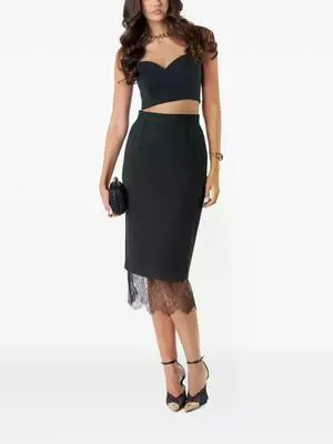 IL VOLO Lace-trim Midi Skirt