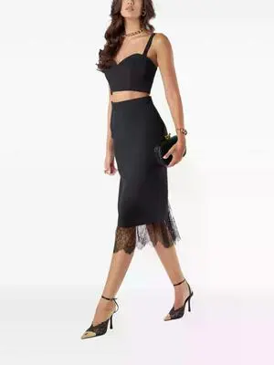 IL VOLO Lace-trim Midi Skirt