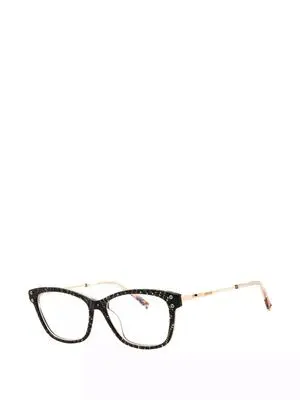 Missoni Glitter-effect Rectangle-frame Glasses