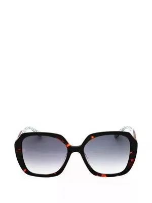 Tommy Hilfiger Tortoiseshell-effect Geometric-frame Sunglasses - Brown