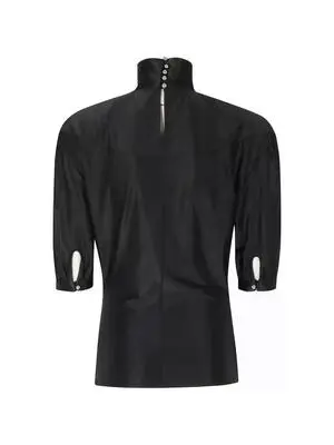 Rabanne High-neck Short-sleeve Top