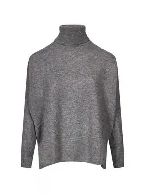 GOTHA Margareth Roll-neck Ribbed-sleeve Sweater