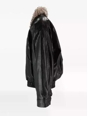 ELEH Shearling-collar Panelled Oversized Jacket