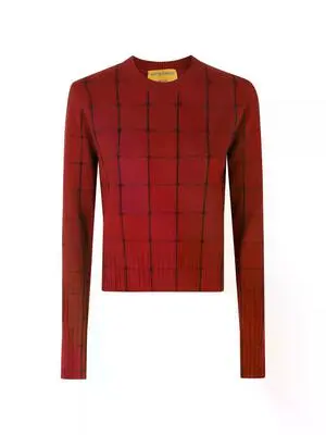 Guest In Residence Grid-pattern Sweater