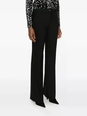 VIA MASINI 80 Pressed-crease Trousers - Black