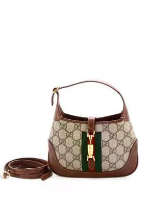 Gucci Jackie 1961 Gg Coated Canvas Mini Hobo Bag - Brown