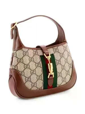 Gucci Jackie 1961 Gg Coated Canvas Mini Hobo Bag