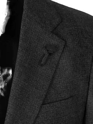 LARDINI Flower-patch Single-breasted Blazer