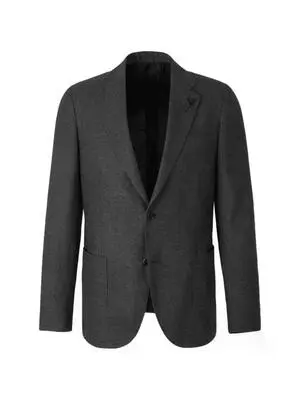 LARDINI Flower-patch Single-breasted Blazer - Grey