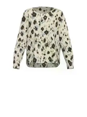 Marella Leopard-print Long-sleeve Blouse