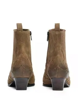 Ash Titan Western-style Ankle Boots - Brown