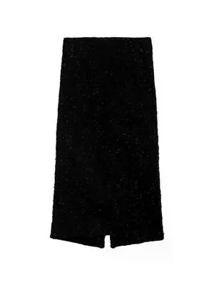 Balenciaga Tweed Midi Skirt