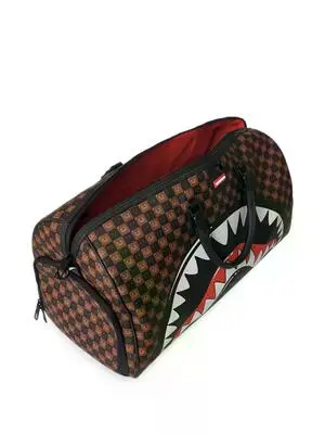 SPRAYGROUND Sharks In Paris Check-pattern Duffle Bag - Brown