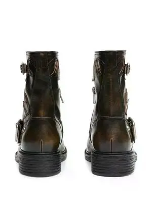 Ash Fannei Buckled Embroidered Biker Boots