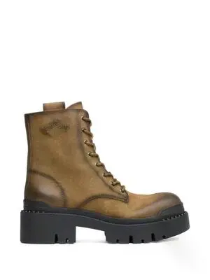 Ash Noah Lace-up Combat Boots - Brown