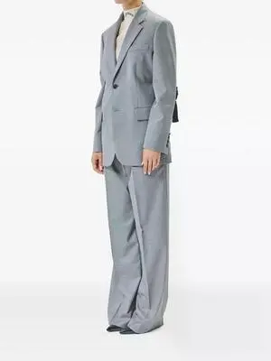 Moschino Embroidered-elbow Wool Blazer