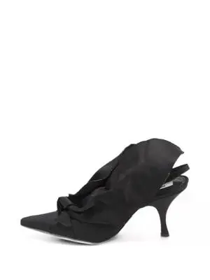 Moschino Oversize-bow Satin Slingback Heeled Pumps