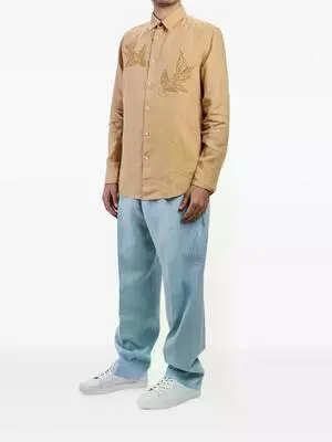 Paul Smith Kingyo Embroidered Linen Shirt