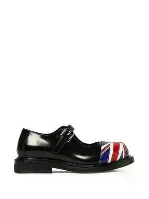 Moschino English Olivia Union Jack Mary Janes - Black