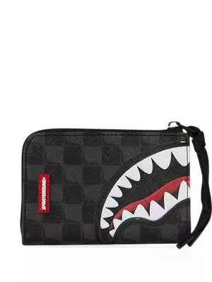 SPRAYGROUND Sharks In Paris Balloon Check Wallet - Grey