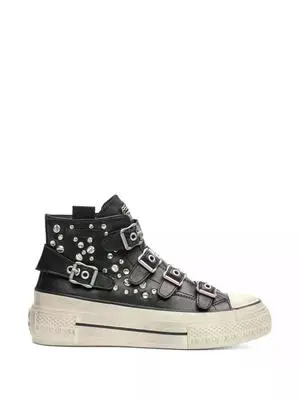 Ash Rainbow Stud-embellished Buckled High-top Sneakers