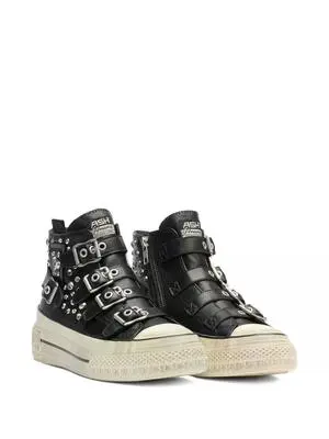 Ash Rainbow Stud-embellished Buckled High-top Sneakers