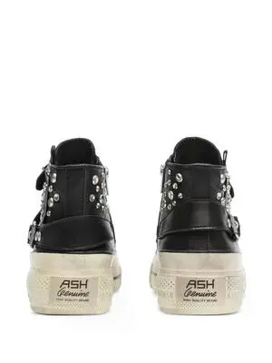 Ash Rainbow Stud-embellished Buckled High-top Sneakers