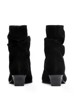 Ash Trinity Slouchy Ankle Boots - Black