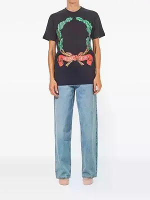 Moschino Laurel Crown Logo-print T-shirt