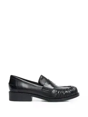 Ash Rusty Ruched Leather Loafers