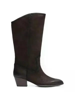 Ash Freedom Leather Cowboy Boots - Brown
