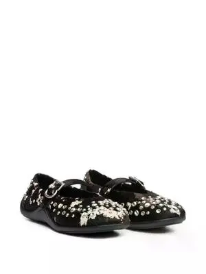 Ash Mimosa Studded Pony-skin Ballet Flats